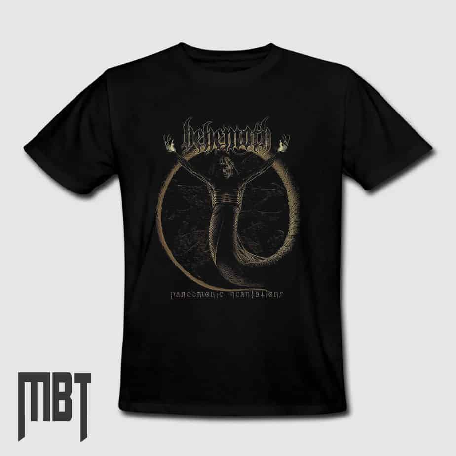 Behemoth Band T-Shirt, Behemoth Pandemonic Incantations Cover Tee-Shirt ...