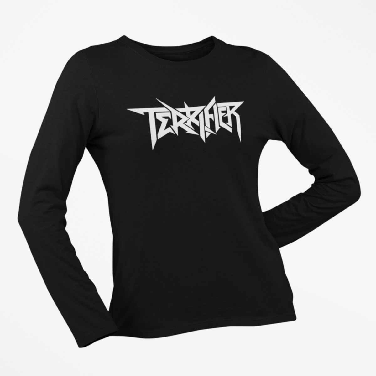 Terrifier Longsleeve T-Shirt, Terrifier Logo Black Long Sleeve – MBT ...