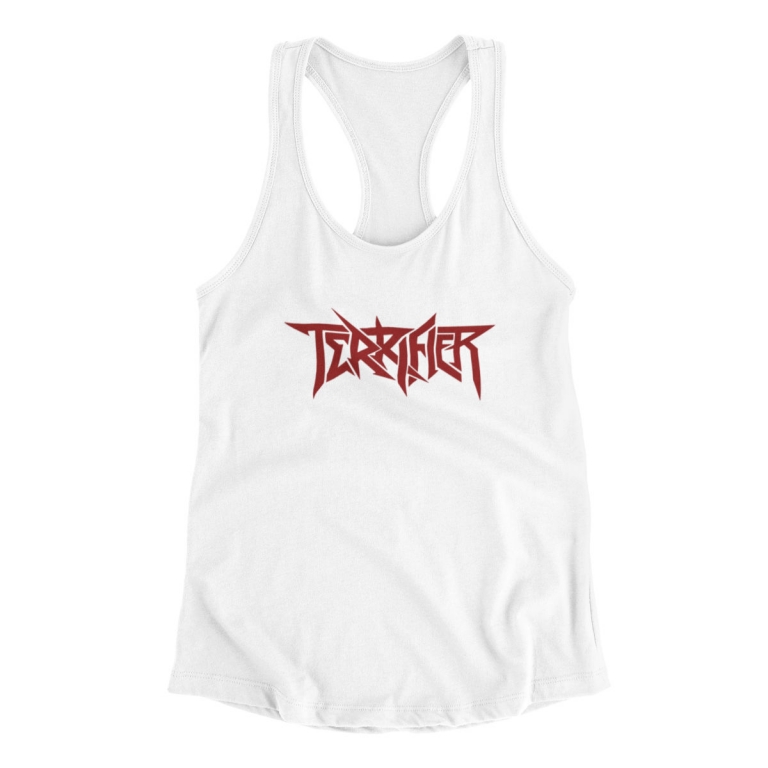 Terrifier Tank Top, Terrifier Logo White Tank Top – MBT Merchandise