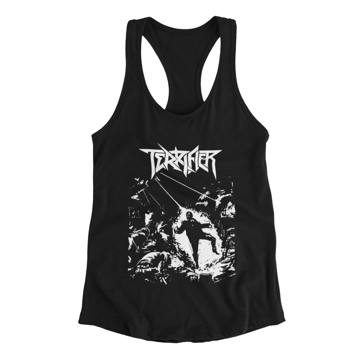 Terrifier Tank Top, Terrifier Logo White Tank Top – MBT Merchandise